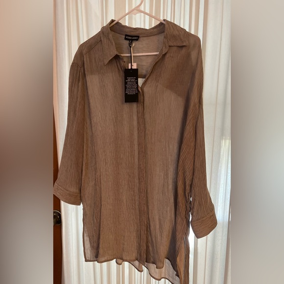 Modern Works | Tops | Nwt Modern Works Contemporary Style Button Up ...